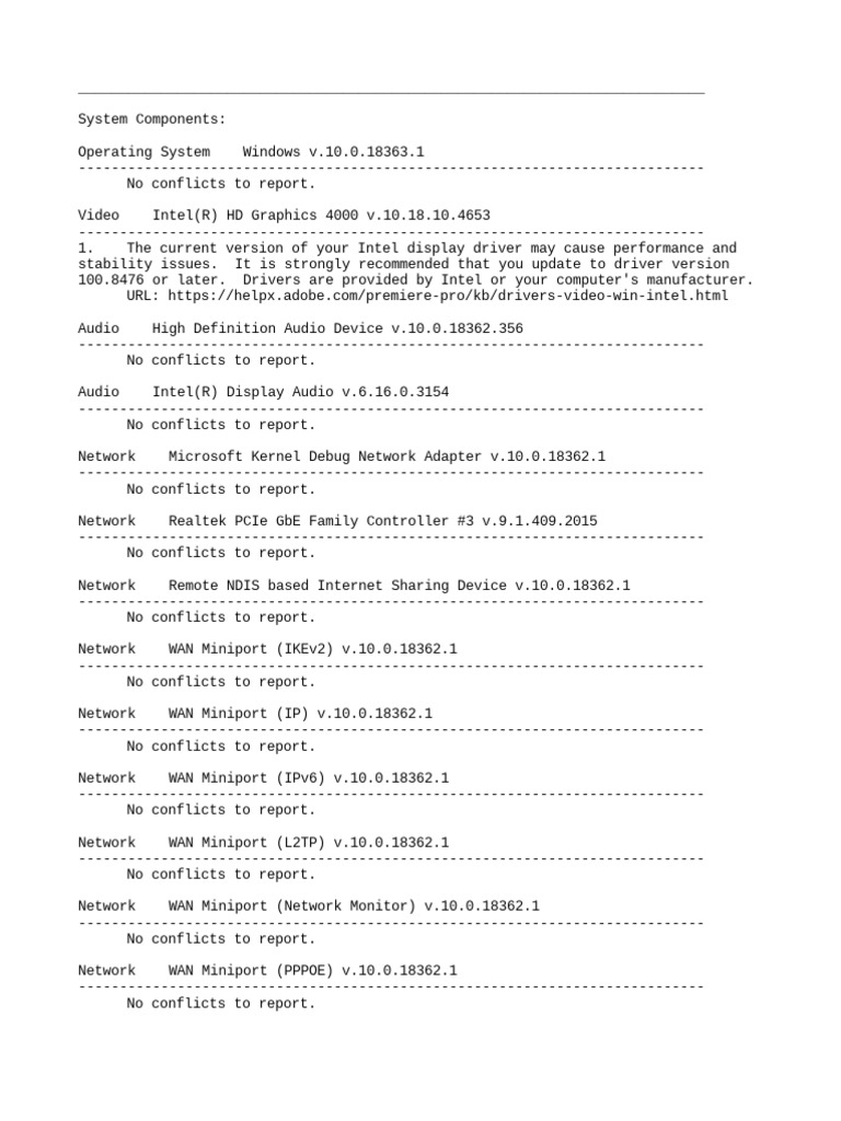 System Compatibility Report | PDF | Device Driver | Computing Platforms