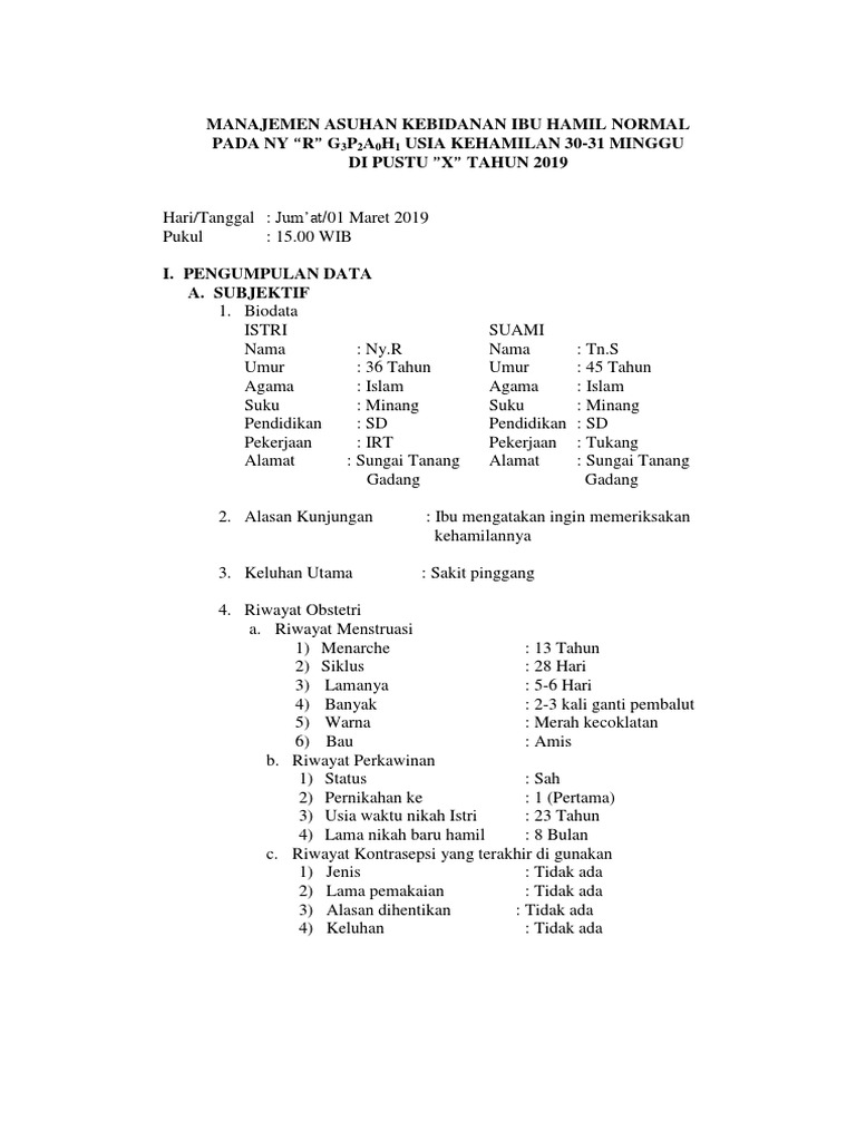 Contoh Pendokumentasian Varney | PDF