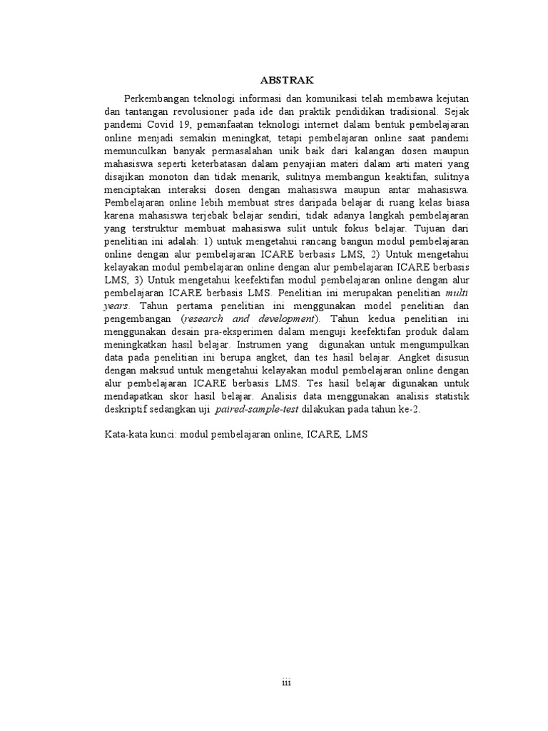 Revisi - Penerapan Alur Pembelajaran ICARE Dalam Pengembangan Modul Pembelajaran Online Berbasis ...