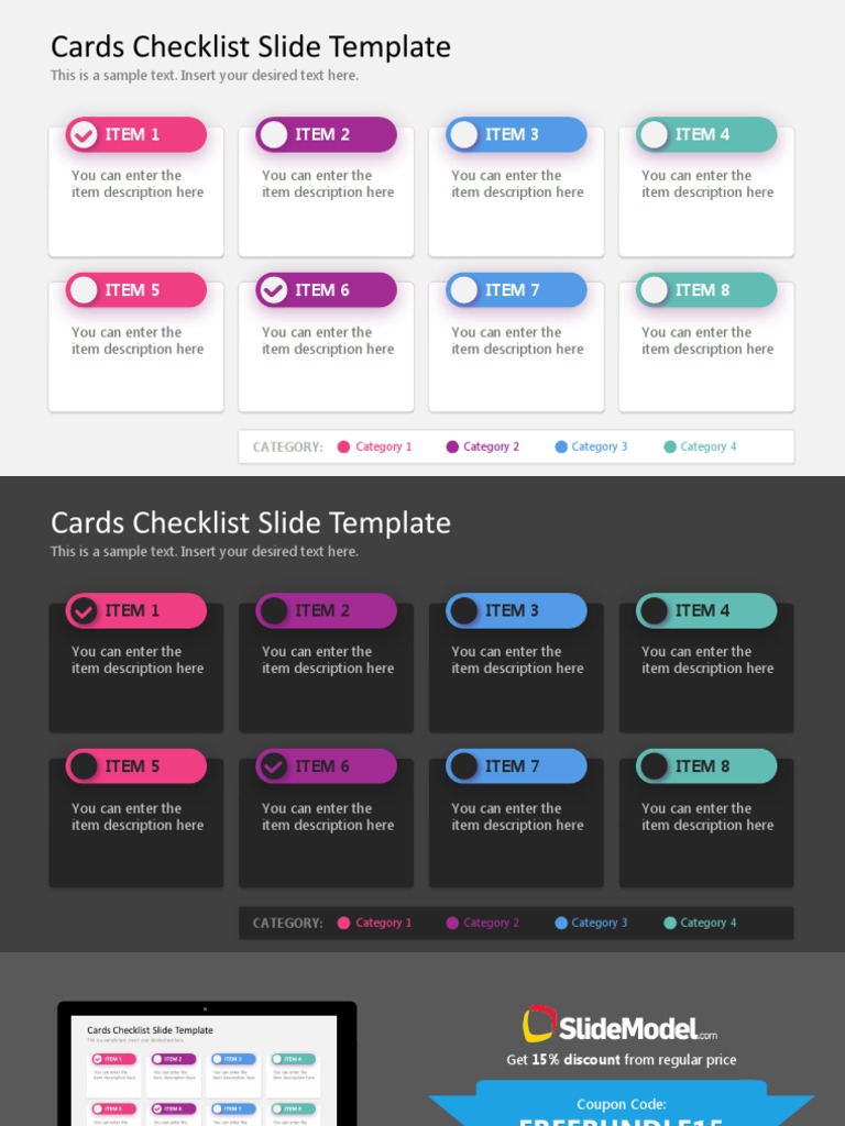 FF0401 01 Cards Checklist Slide Template 16x9 1 | PDF | Career & Growth ...