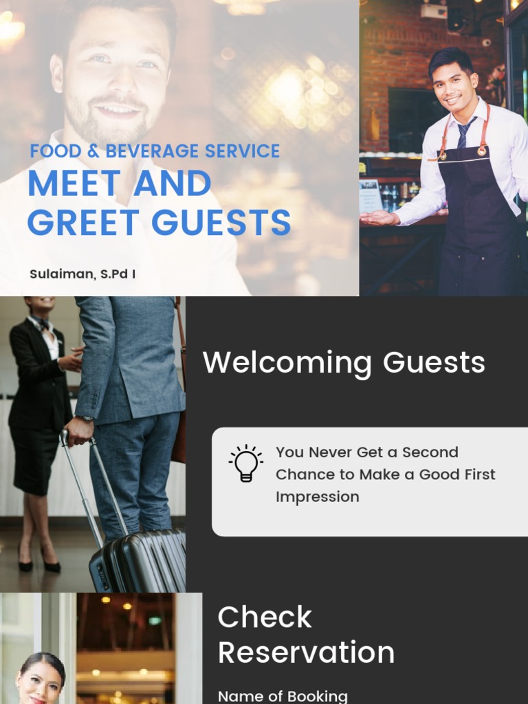 Sesi 3 - Sulaiman, S.PD I - Meet and Greet Guests | PDF | Menu | Foods