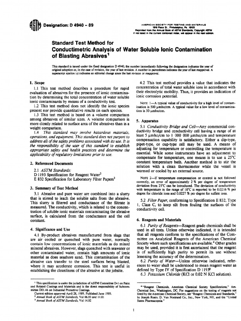 Astm 4940 | PDF