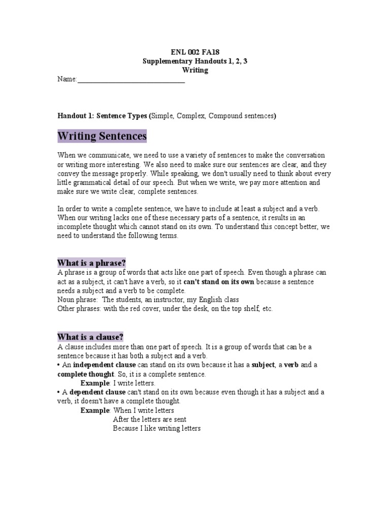 Writing Handouts 1-3 | PDF | Semiotics | Language Mechanics