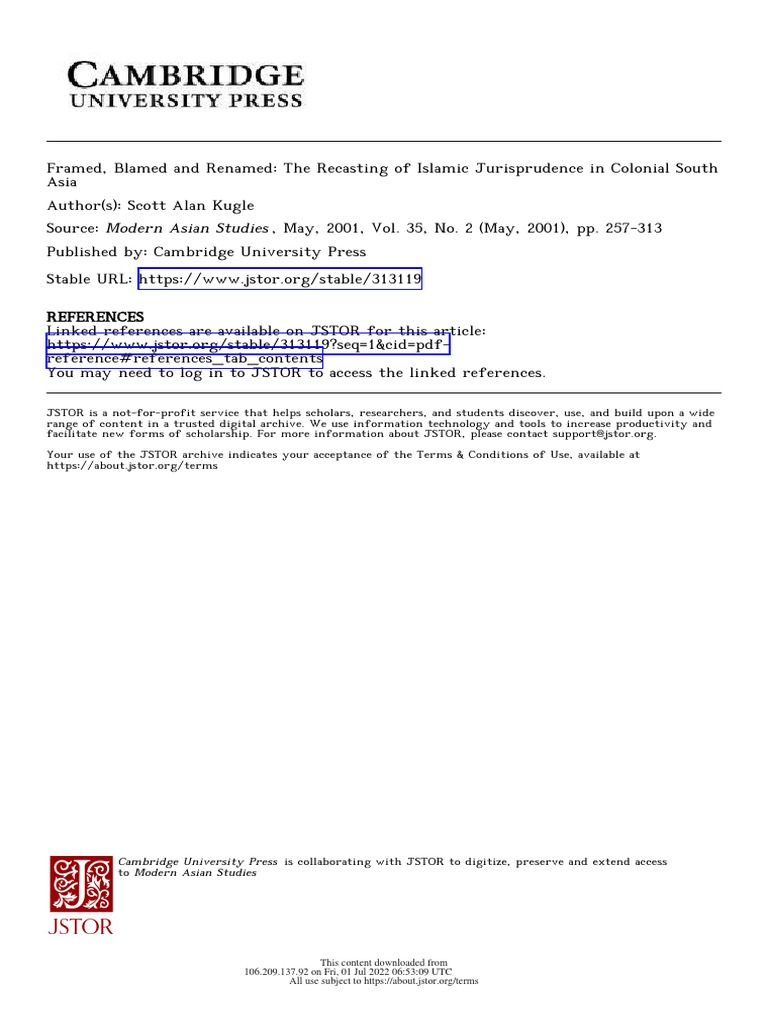 Scott Kugle-Framed, Blamed | PDF | Sharia | Mughal Empire