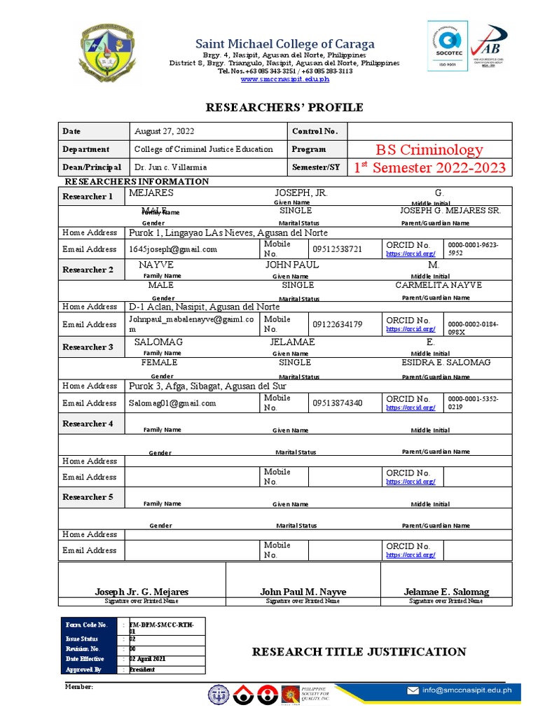 RTH Subject Teacher Forms | PDF
