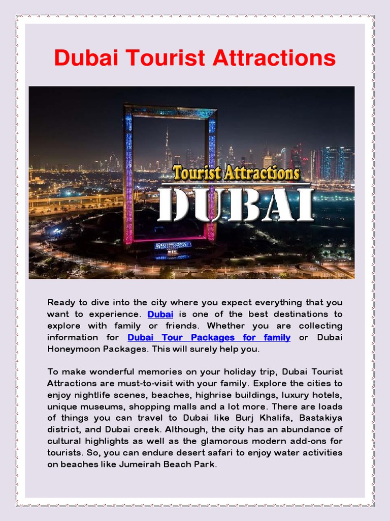 Top Tourist Attractions in Dubai | PDF | Dubai | Service Industries