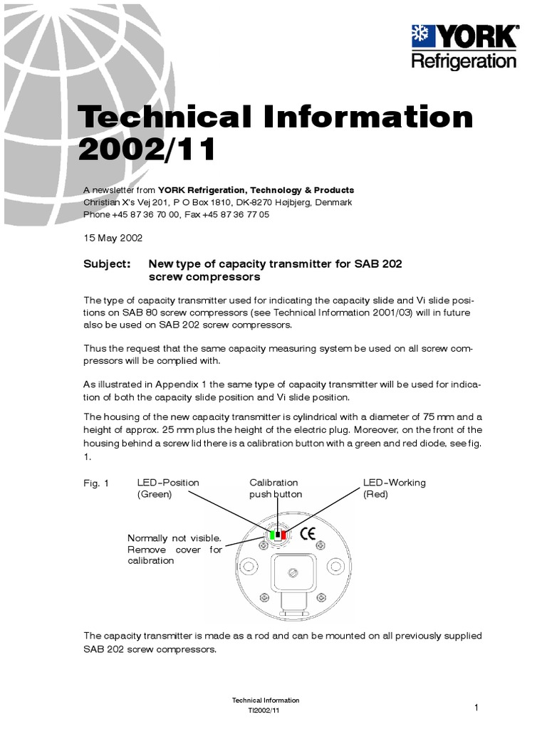 SAB 202 Capacity Transmitter Update | PDF | Piston | Electrical Connector