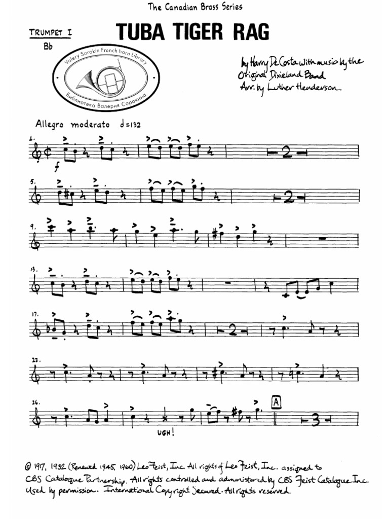 Costa - Tuba Tiger Rag | PDF