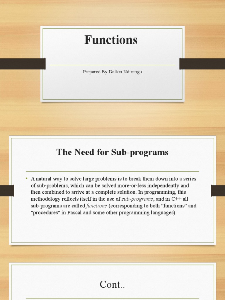 Week 5 Functions Pdf Subroutine Parameter Computer Programming