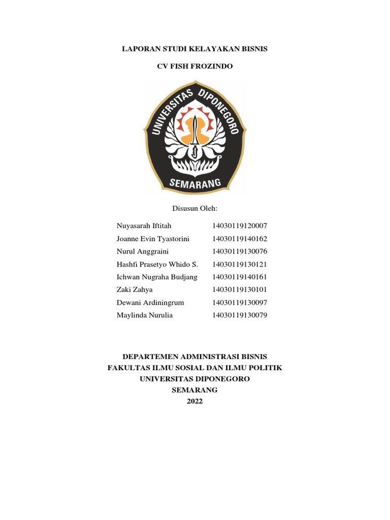 Kelompok 2 - Laporan Studi Kelayakan Bisnis CV FISH FROZINDO | PDF ...