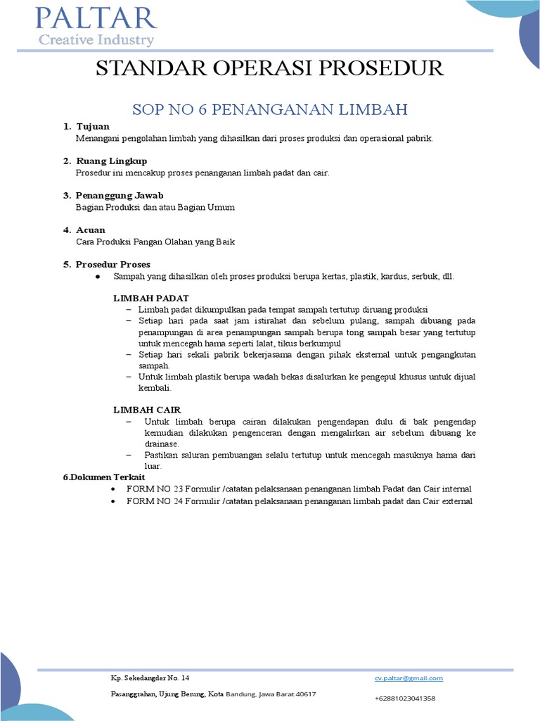 Sop 6 | PDF