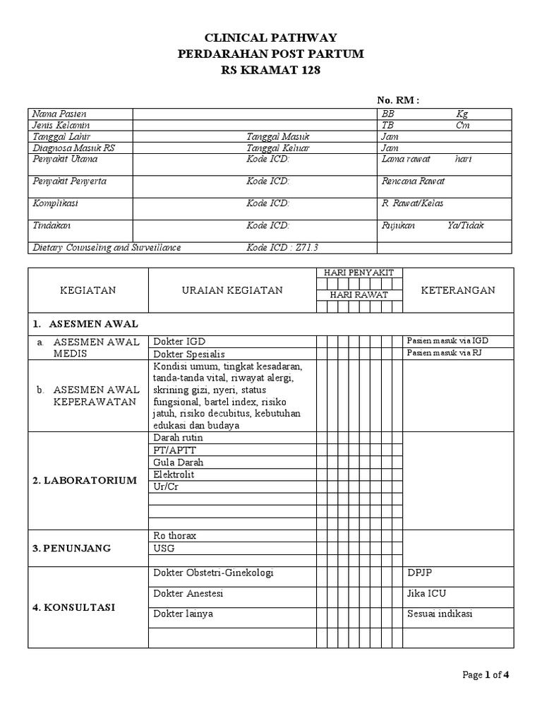 Clinical Pathway PPP | PDF
