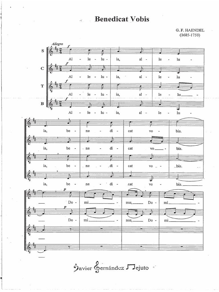 Benedicat Vobis - Haendel | PDF