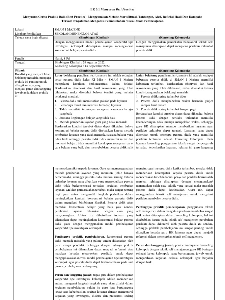 Best Practice Metode STAR di Pendidikan | PDF