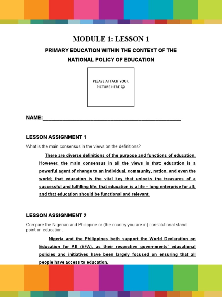 Module 1 ASSIGNMENT Lesson 1 - Prep of Curriculum | PDF | Learning | Behavior Modification