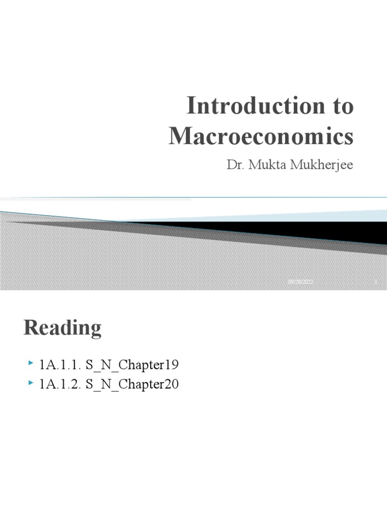 01A. Introduction To Macroeconomics | PDF | Macroeconomics | Inflation