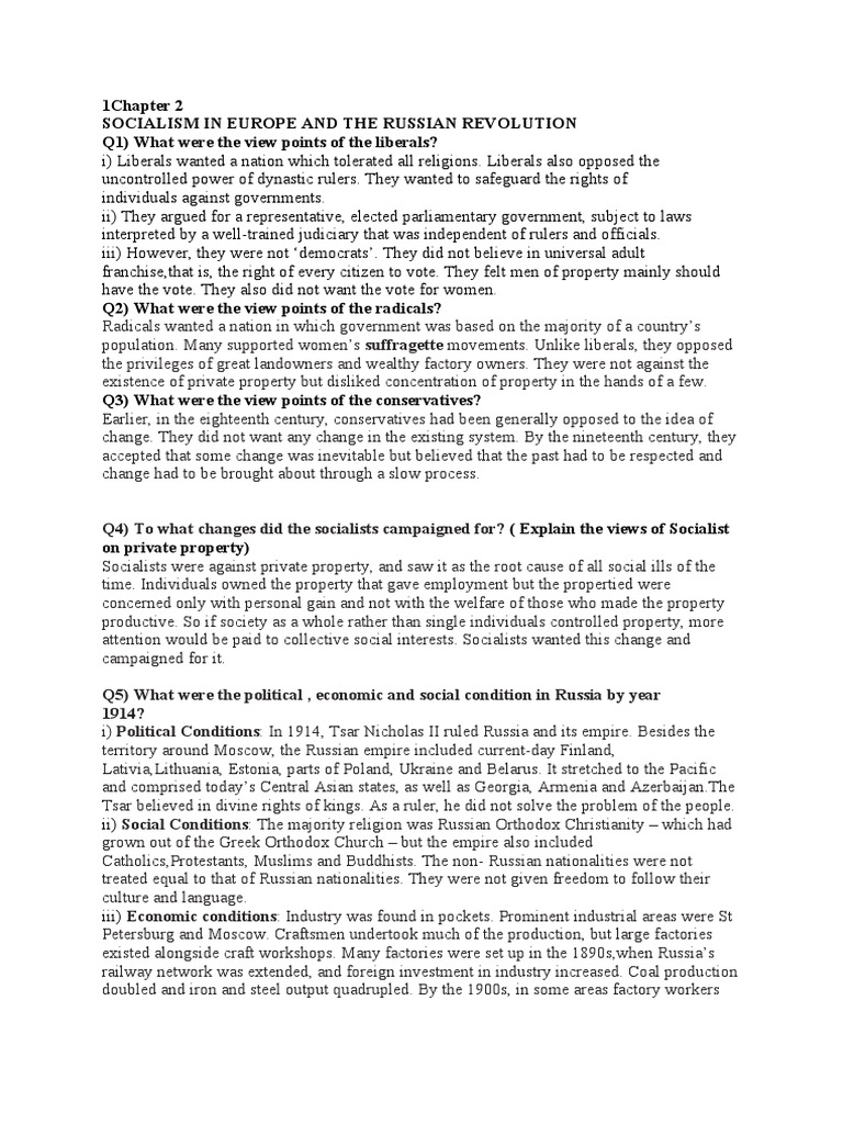 Chapter 2 History Notes | PDF | Russian Empire | Soviet Union