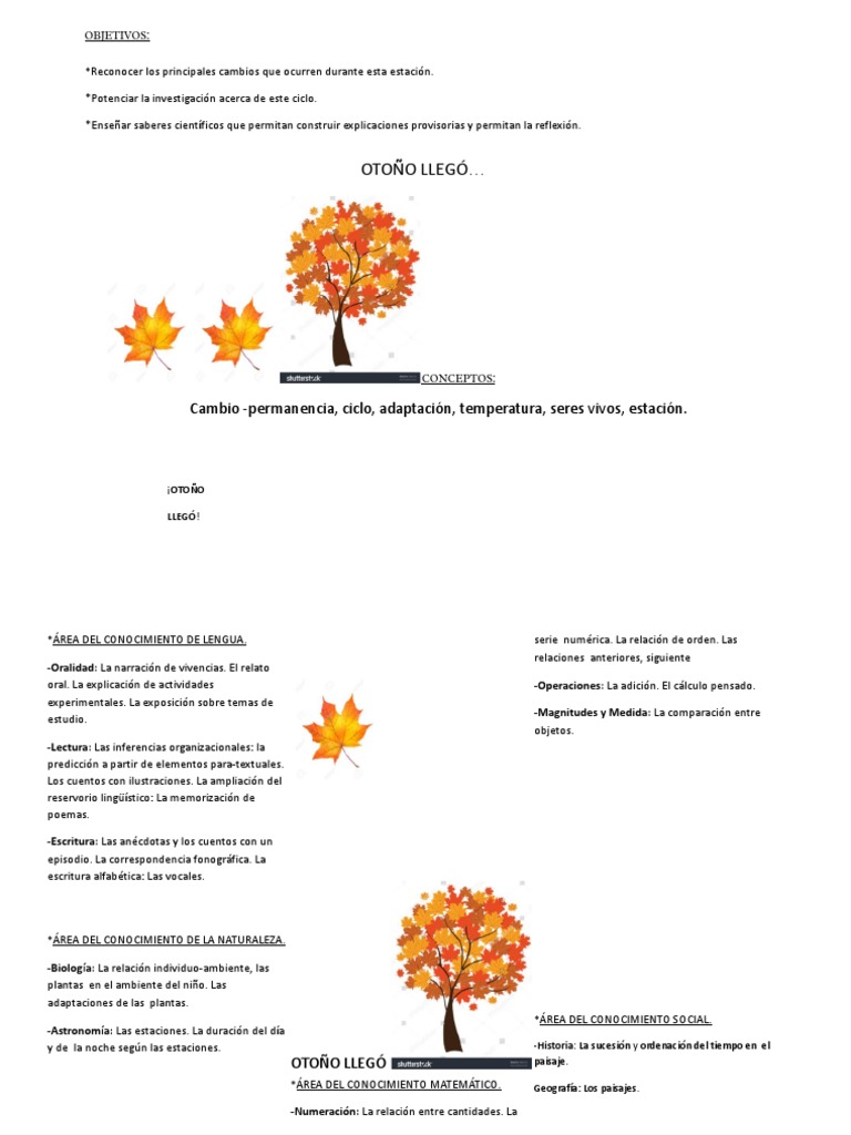'Otoño Unidad 1 Año' | PDF | Conocimiento | Cognición