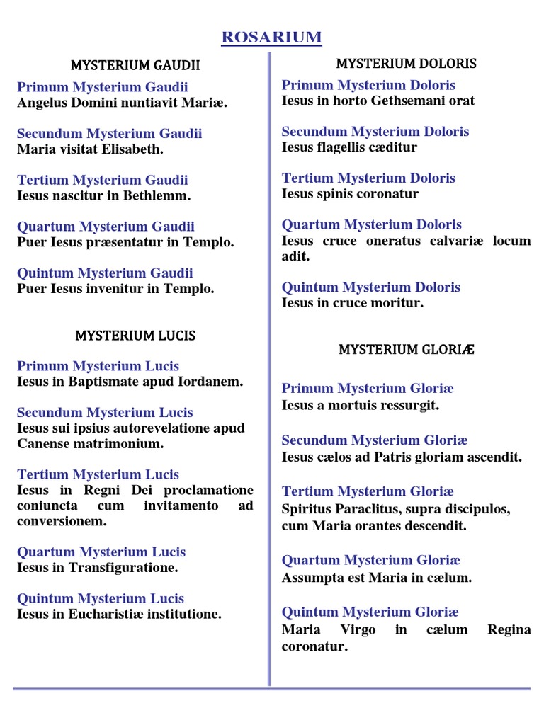 Rosarium Latim | PDF