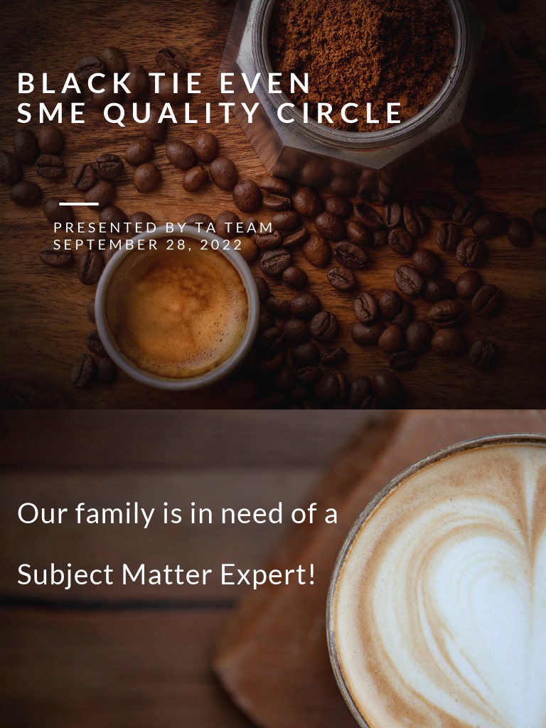 Black Tie Even SME Quality Circle | PDF