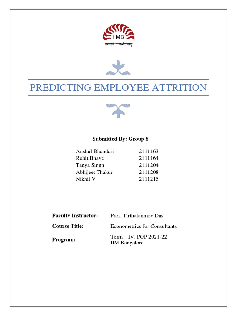 Predicting Employee Attrition: A Logit Model Analysis of the Impact of Personal and Professional ...