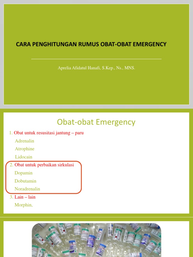 Cara Penghitungan Rumus Obat-Obatan Emergency | PDF