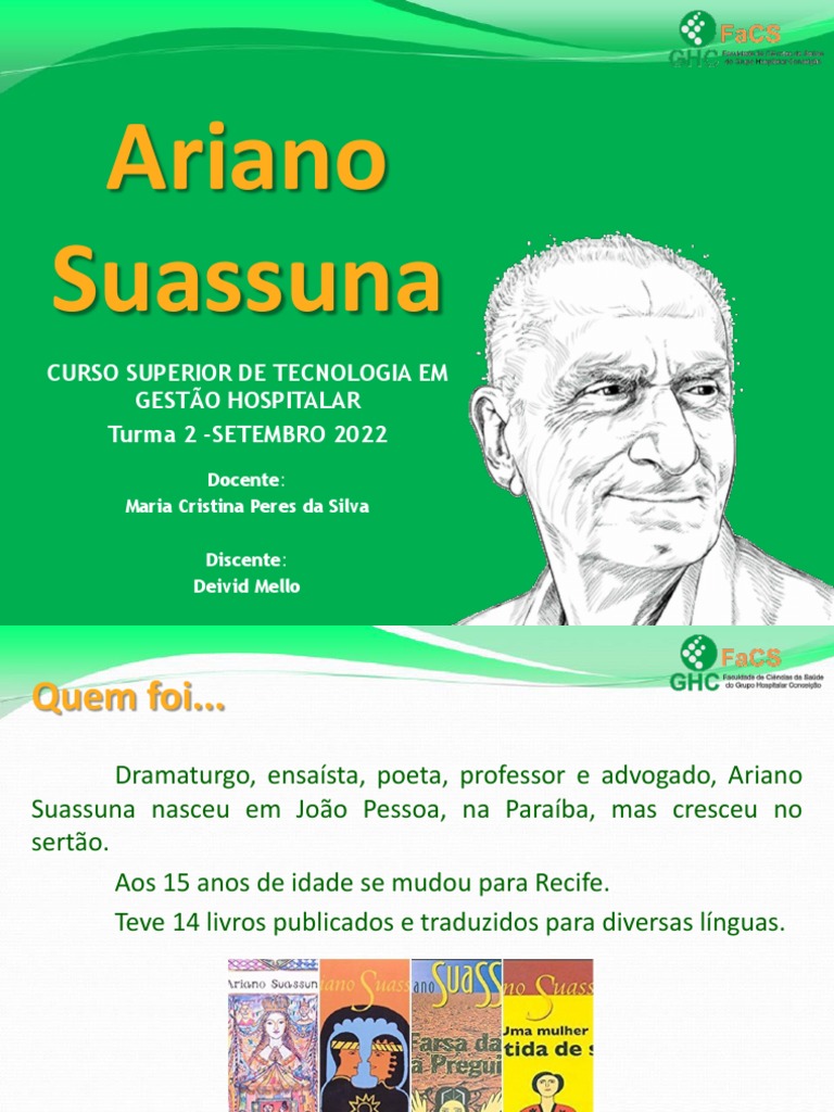 Biografia de Ariano Suassuna e sua Arte | PDF | Brasil