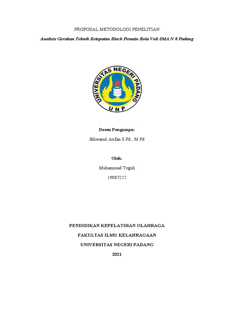 Proposal Metodologi Penelitian | PDF