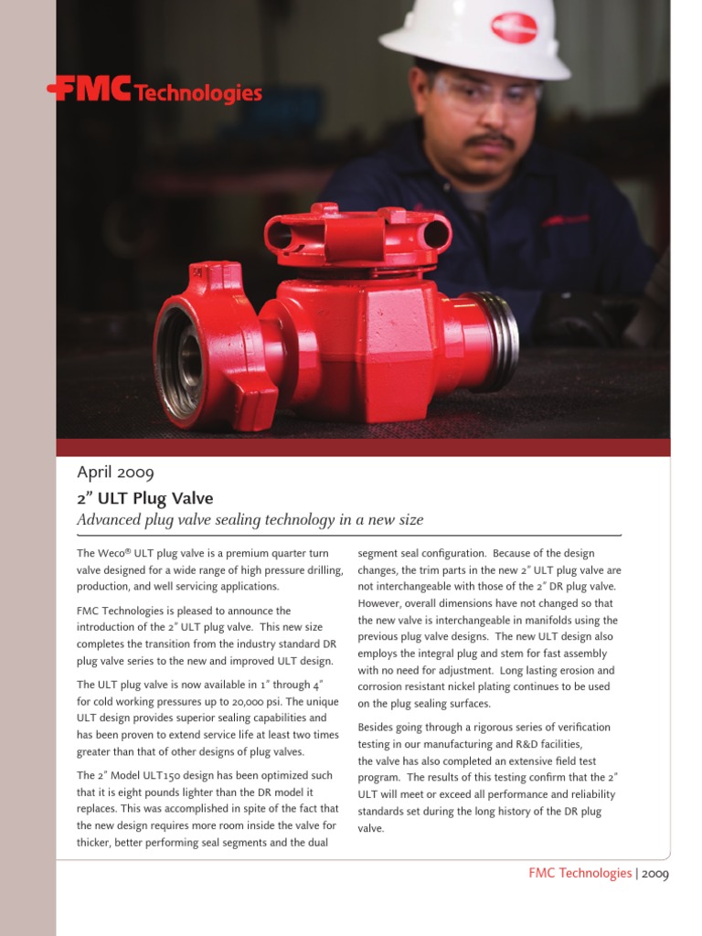 FMC Weco Plug Valve 2 | PDF | Valve | Electrical Connector