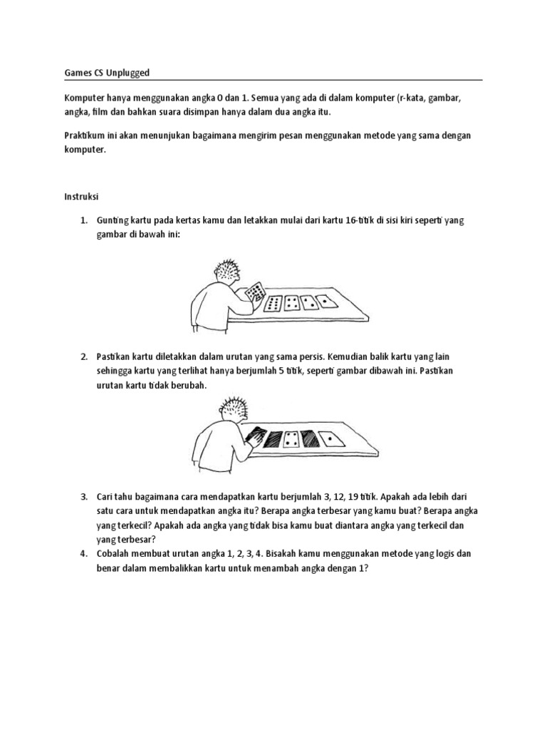 5 Games CS Unplugged | PDF | Griya & Taman