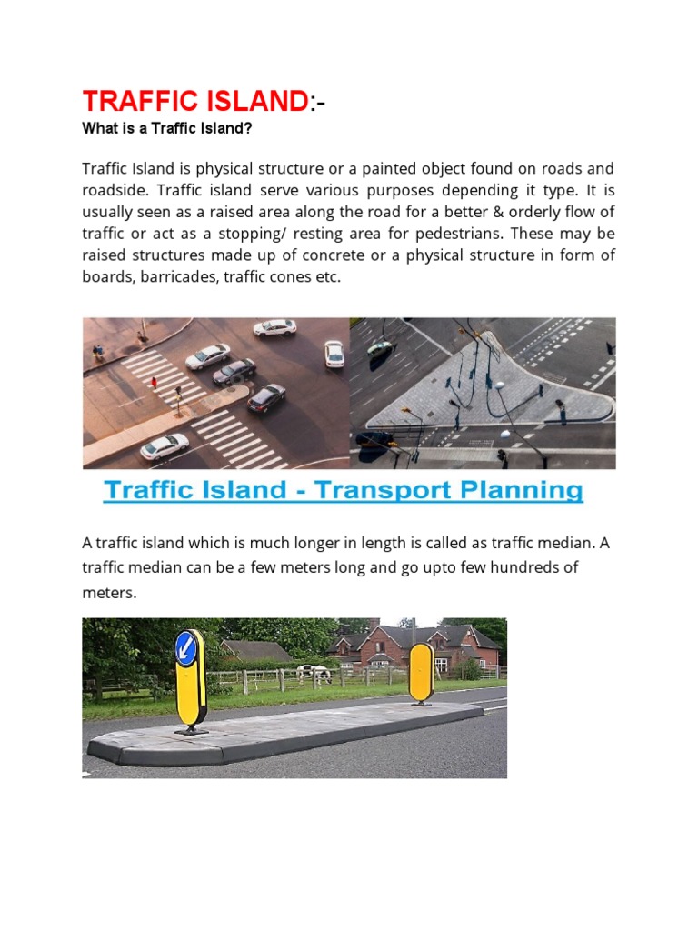 Traffic Island | PDF | Traffic | Road