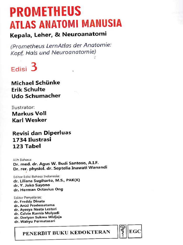 Prometheus Atlas Anatomi Manusia Kepala, Leher, & Neuroanatomi Ed.3 | PDF