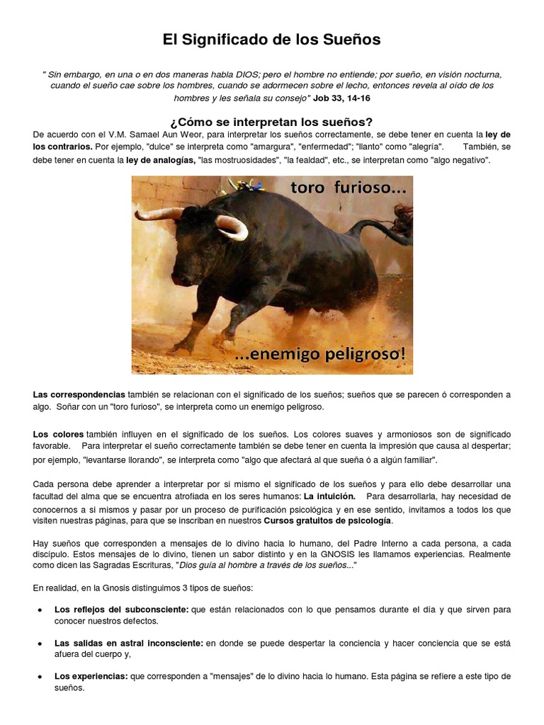 Interpretación de Sueños según Gnosis | PDF | Sueño | Karma