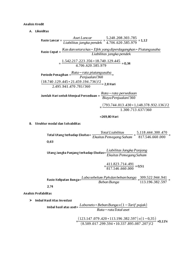 Analisis Rasio | PDF