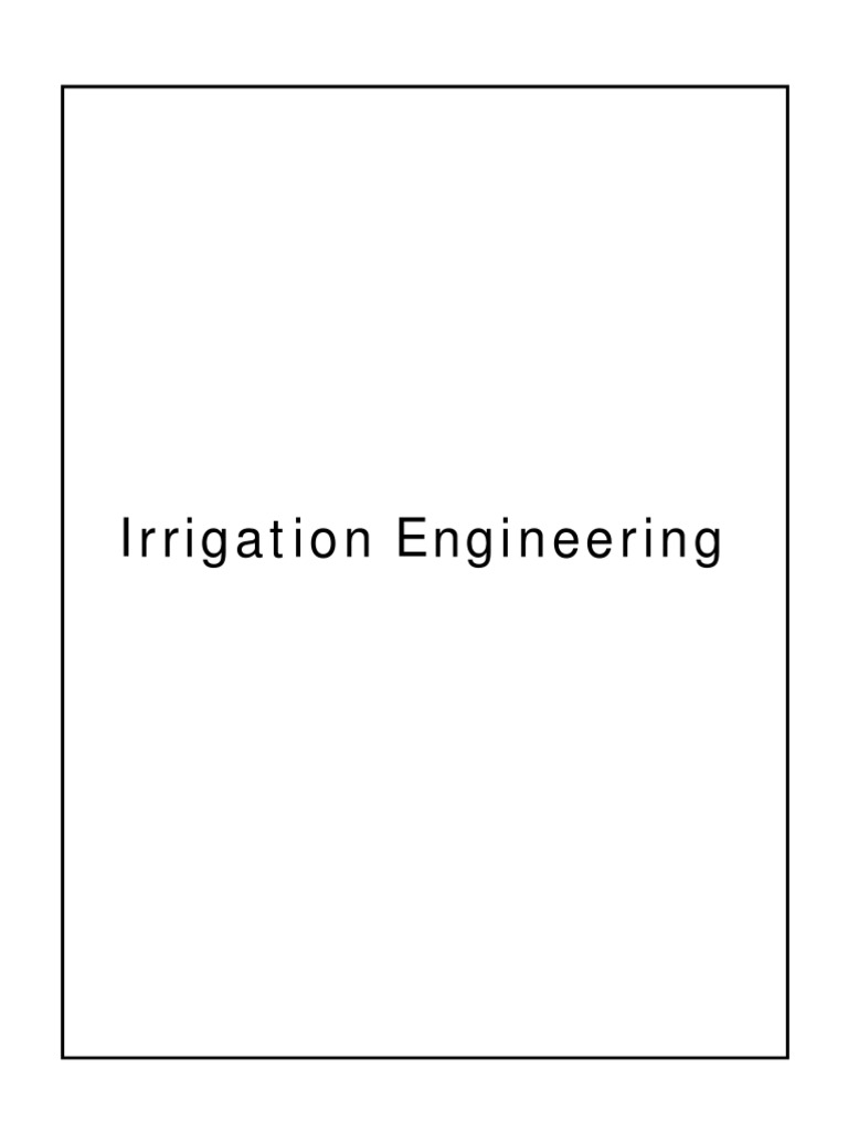 Irrigattion | PDF | Soil | Irrigation