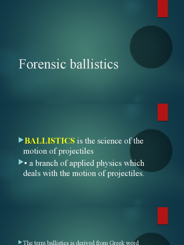 Ballistics | PDF | Cartridge (Firearms) | Firearms