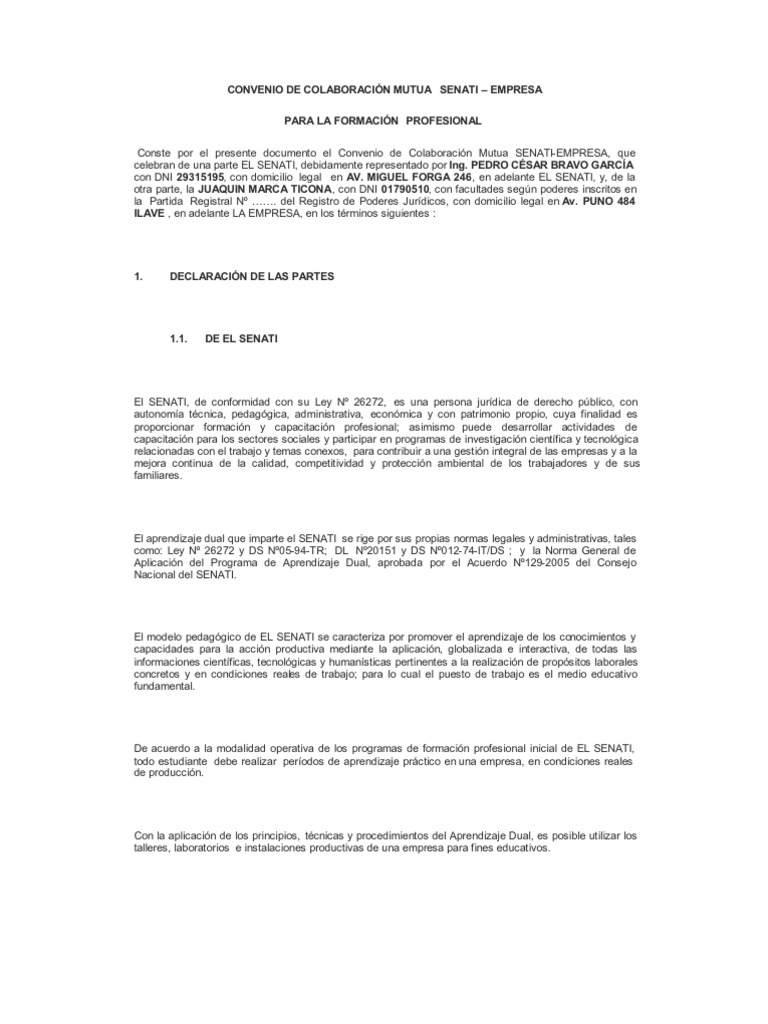 Convenio de Colaboración Mutua | PDF | Recursos humanos | Aprendizaje