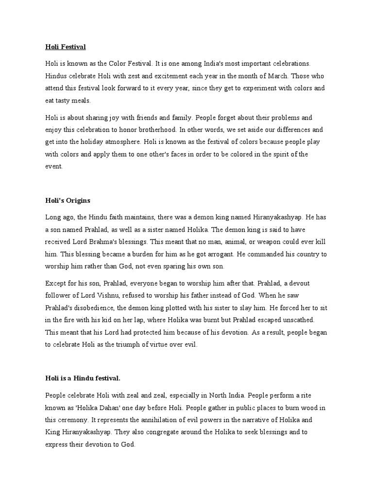 Holi Festival | PDF