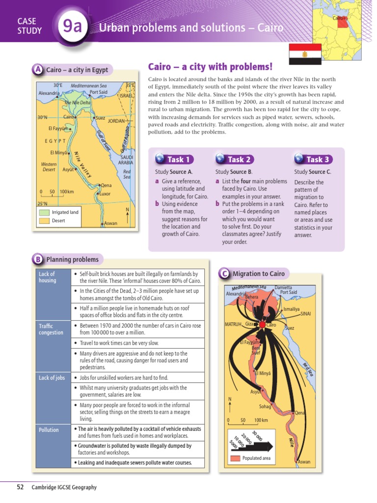 Urban problems and solutions – Cairo: A case study on the rapid growth of Cairo, Egypt and ...