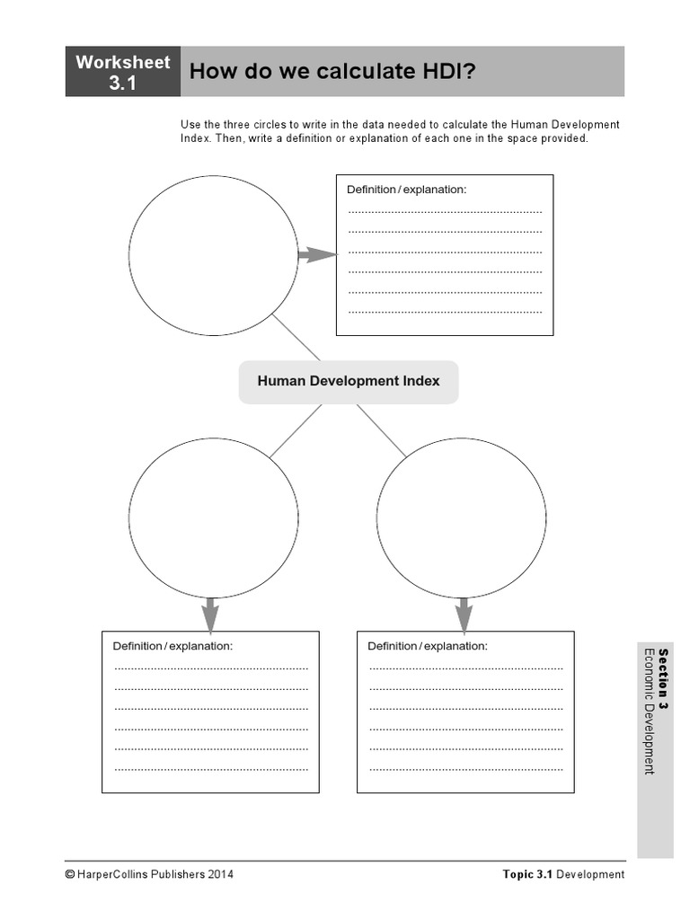 Develpoment Worksheets | PDF | Human Development Index