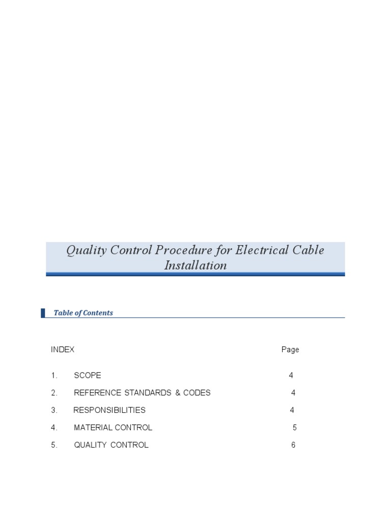 QCP-E-04 - Cable Install Proc - Issue 1 | PDF | Electrical Connector | Electrical Conductor