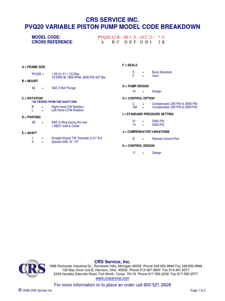 PVQ20 | PDF | Piston | Engine Technology