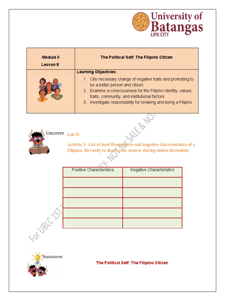 Lesson 8 - The Political Self | PDF | Democracy | Political Ideologies