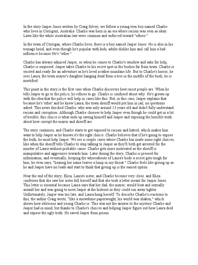 Jasper Jones - Edited | PDF | Social Science | Mystery, Thriller ...