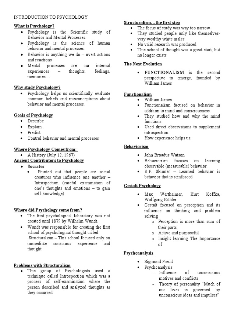 PSY 111 Reviewer | PDF | Nervous System | Neuron