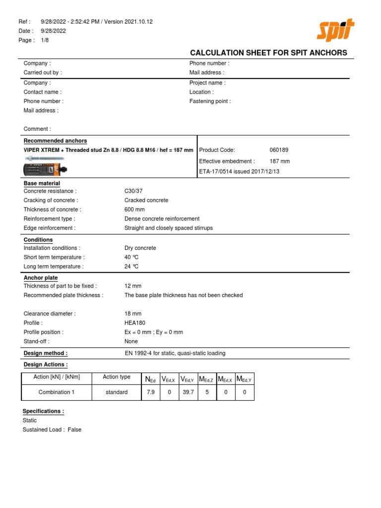 VIPER_XTREM_+_Threaded_stud_Zn_8.8___HDG_8.8_M16-28_09_2022 | PDF ...