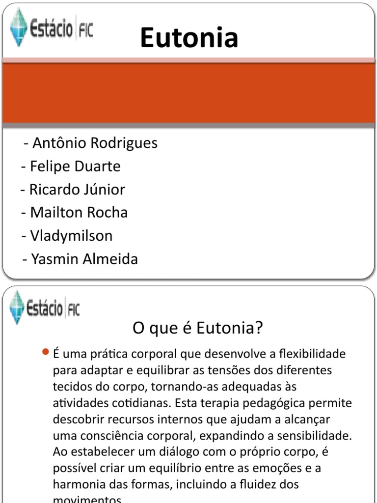 Eutonia - Prática Corporal | PDF | Corpo humano | Economia