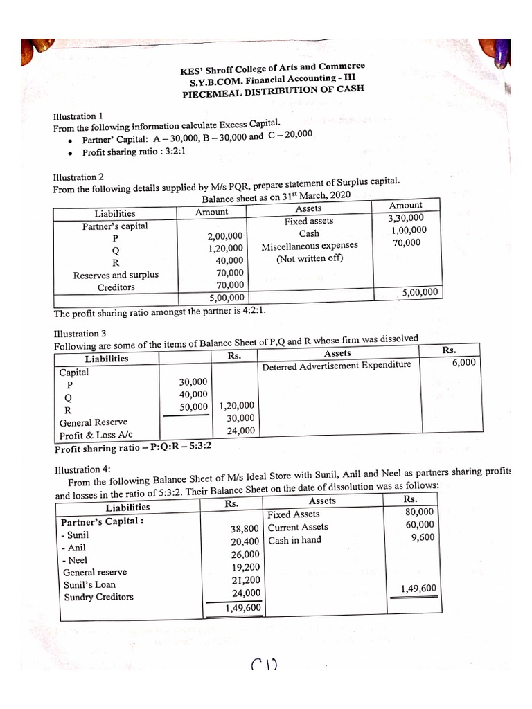 Piecemeal Distribution of Cash | PDF