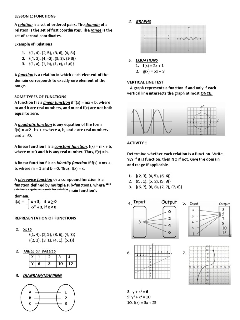 GenMath - LESSON 1 | PDF | Function (Mathematics) | Functions And Mappings GenMath - LESSON 1 | PDF | Function (Mathematics) | Functions And Mappings