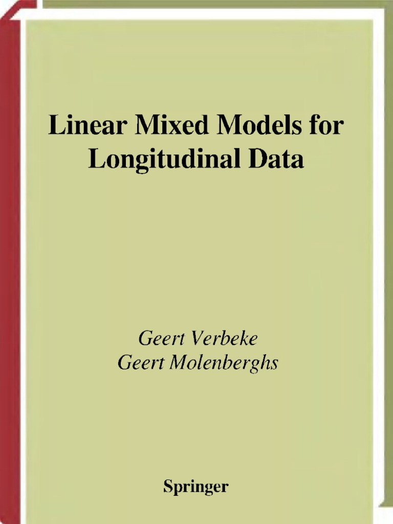 Linear Mixed Models For Longitudinal Data Pdf